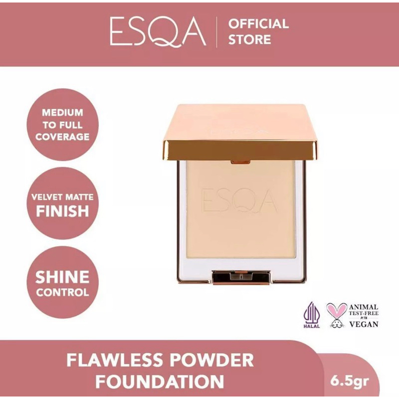 Jual ESQA FLAWLESS POWDER FOUNDATION / COMPACT POWDER ESQA / ORIGINAL ...