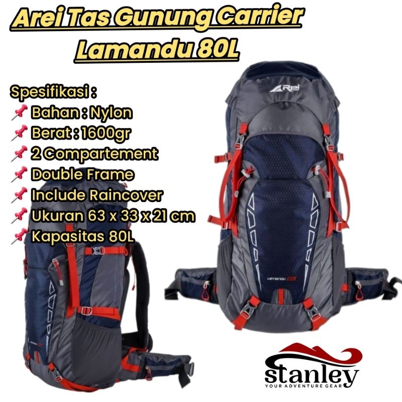 Jual Tas Outdoor Rei Lamandu 80L / Tas Carrier Arei Rei Lamandu Tas Gunung Rei / Tas punggung ...