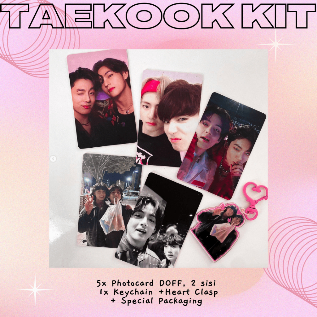 Jual Paket TAEKOOK Heart Special Set Photocard Keychain + Clasp | Bisa ...
