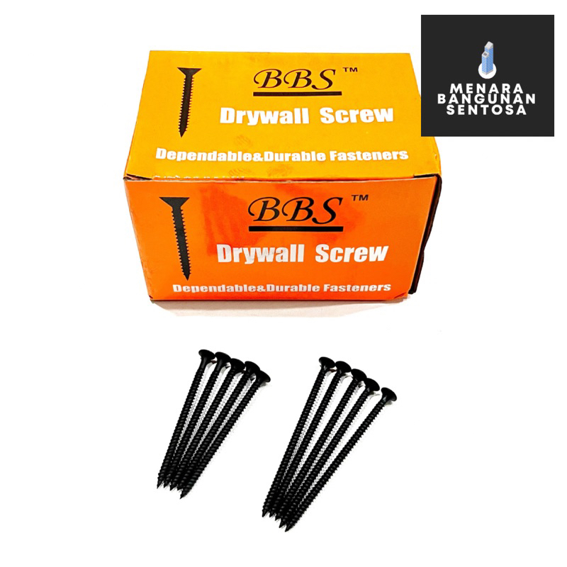 Jual [1 Kotak 900gr] Sekrup Gypsum Baja - Baut Skrup Kayu Drywall Screw ...