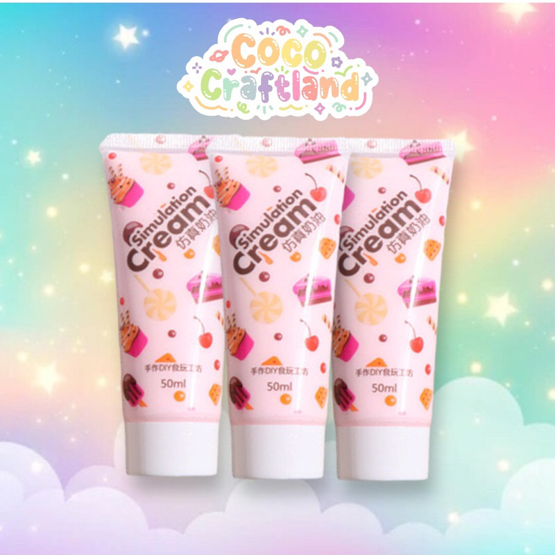 Jual DIY DECO Cream Glue premium tidak keras| fake cream | decoden ...