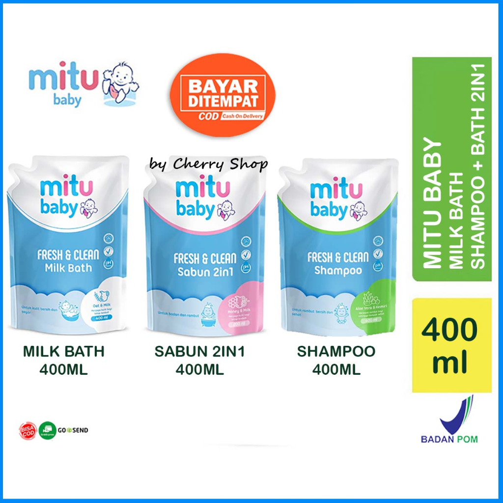 Jual [SABUN MANDI | SHAMPOO BAYI] [400ML] [REFILL] [BPOM] Mitu Baby ...