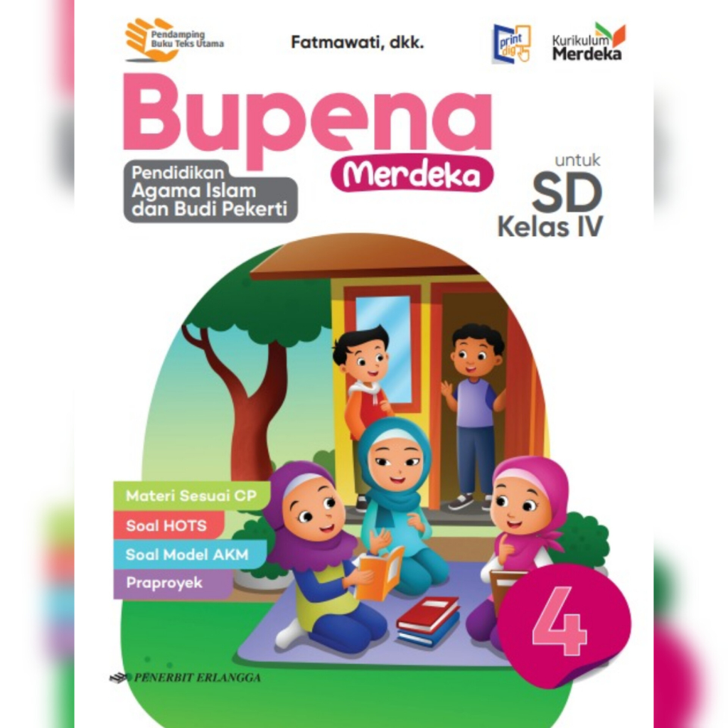 Jual BUKU BUPENA UNTUK SD/MI KELAS 4 KURIKULUM MERDEKA PENERBIT ERLANGGA | Shopee Indonesia