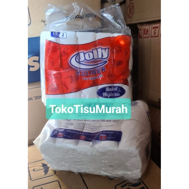 Jual Jolly Tissue Gulung Non Core Kuliner Coreless Tisu 10 roll ...