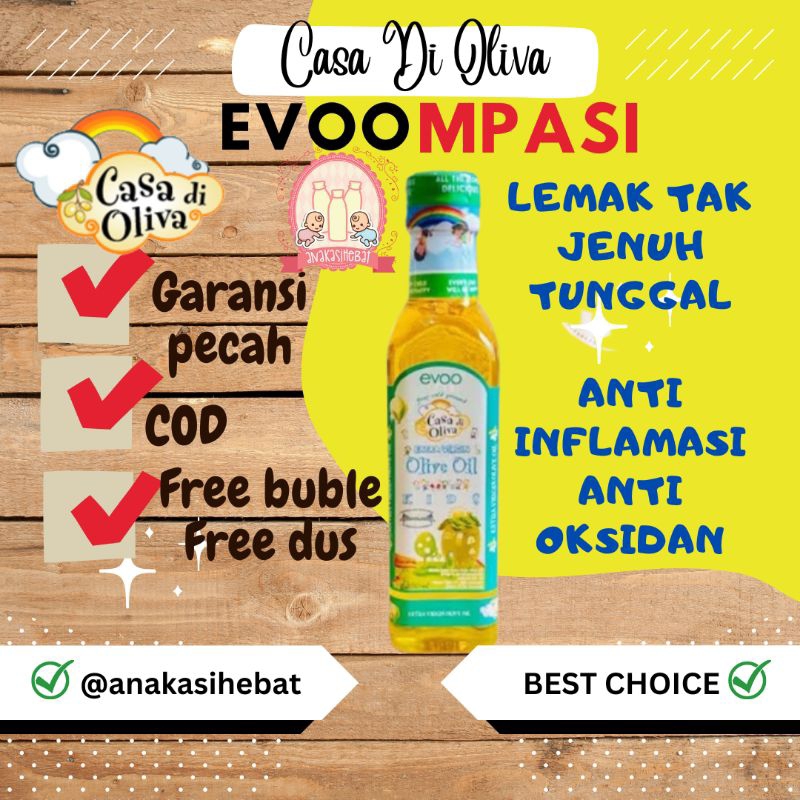 Jual OLIVE OIL MINYAK EVOO CASA DI OLIVA 250ML MINYAK MPASI BAYI MPASIL ...