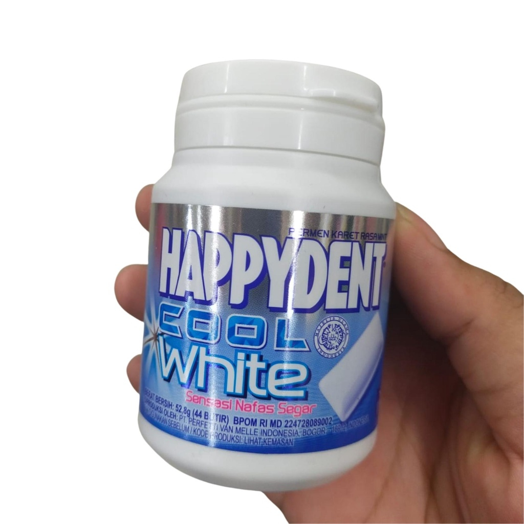 Jual Happydent Cool White Permen Karet Rasa Mint 52gr | Shopee Indonesia