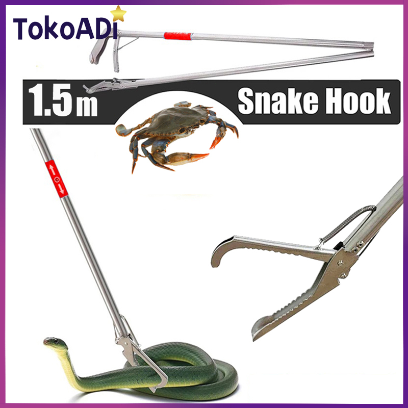 Jual 150CM Menangkap Penanganan Ular Tongkat Penjepit Ular Stainless ...
