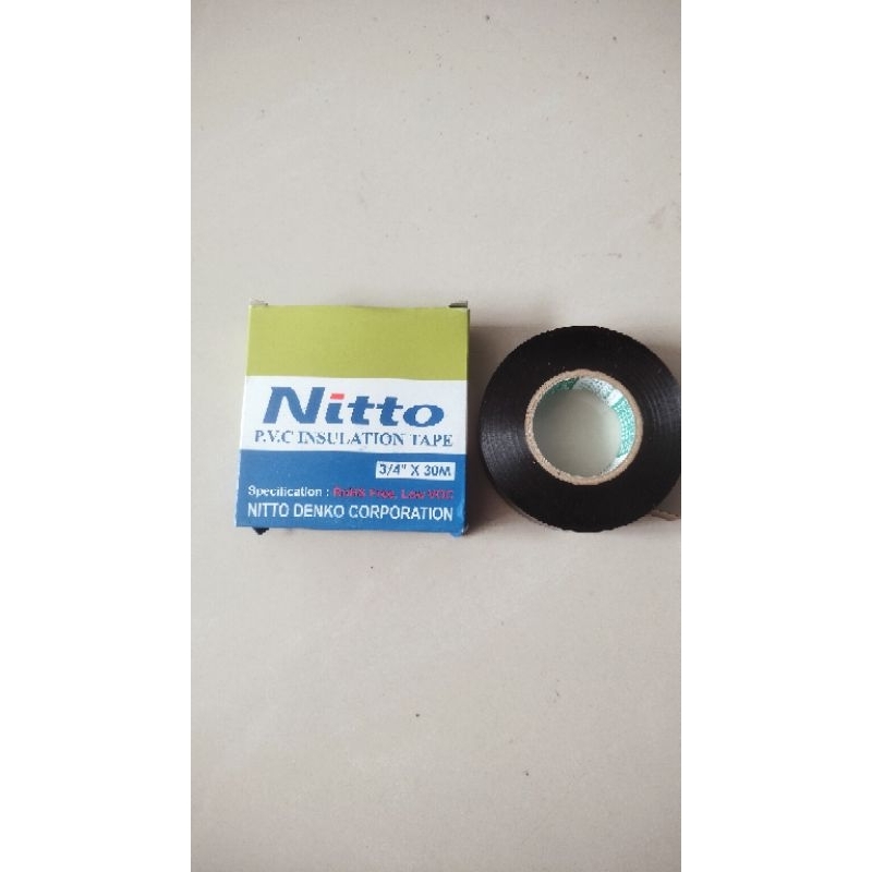 Jual Isolasi Listrik PVC Hitam Nitto 3/4 X 30 M | Shopee Indonesia