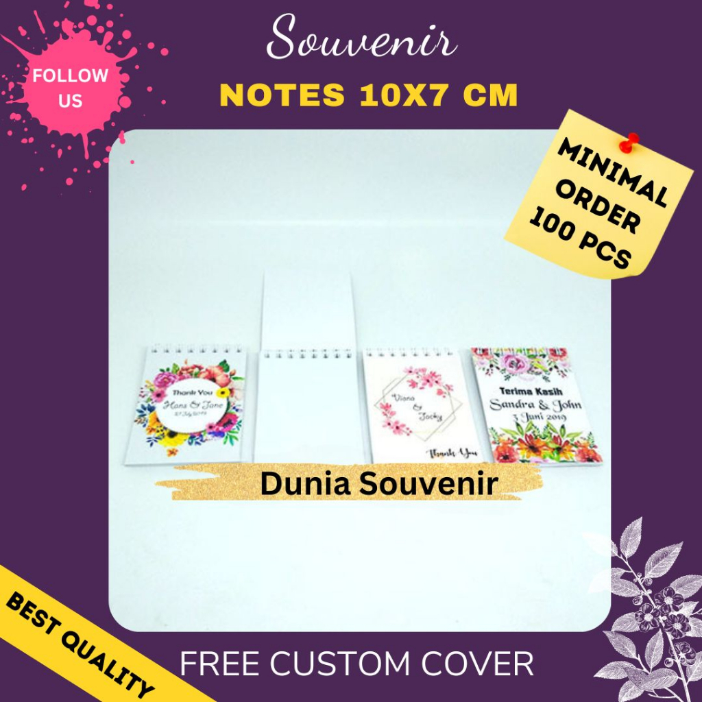 Jual Souvenir Notes Memo Kecil Pernikahan Wedding Nikah Promosi ...