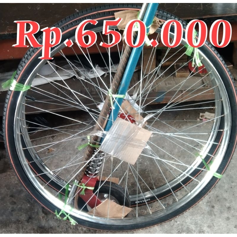 Jual Full set roda gerobak velg becak | Shopee Indonesia