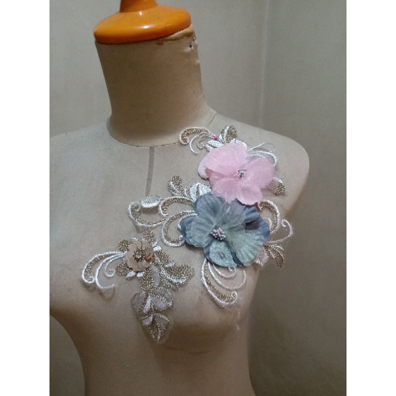 Jual Lace bordir bunga 3D import alisa | Shopee Indonesia