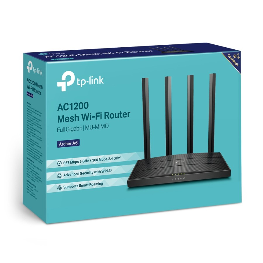 Jual TP-Link / TPLink AC1200 Wireless MU-MIMO Gigabit Router Archer A6 ...