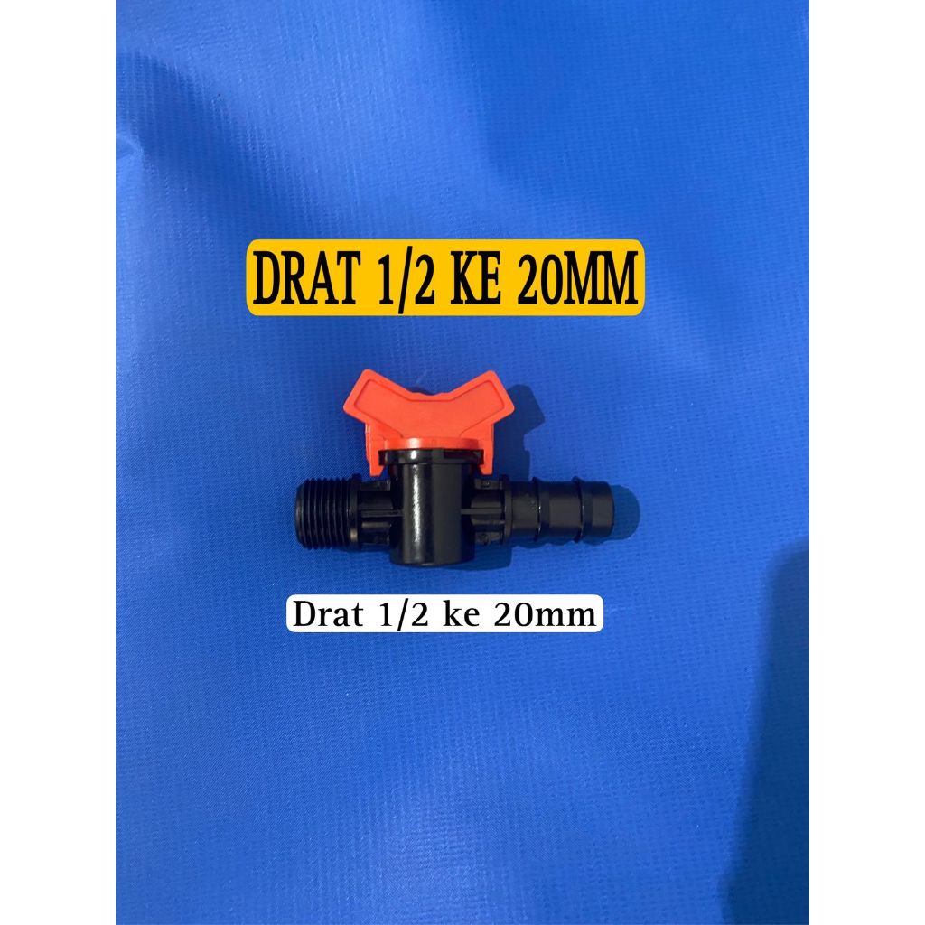 Jual Konektor Chek valve Stop Kran Valve Drat pipa 1/2 Inch ke Selang ...