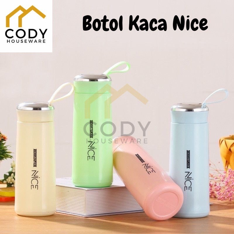 Jual CODY Botol Nice Tumbler Botol Minum Kaca Nice Bottle 400ml Souvenir | Shopee Indonesia