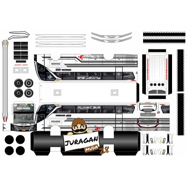 Jual DIY Miniatur Bus Sudiro Tungga Jaya Kids Panda Papercraft | Shopee ...