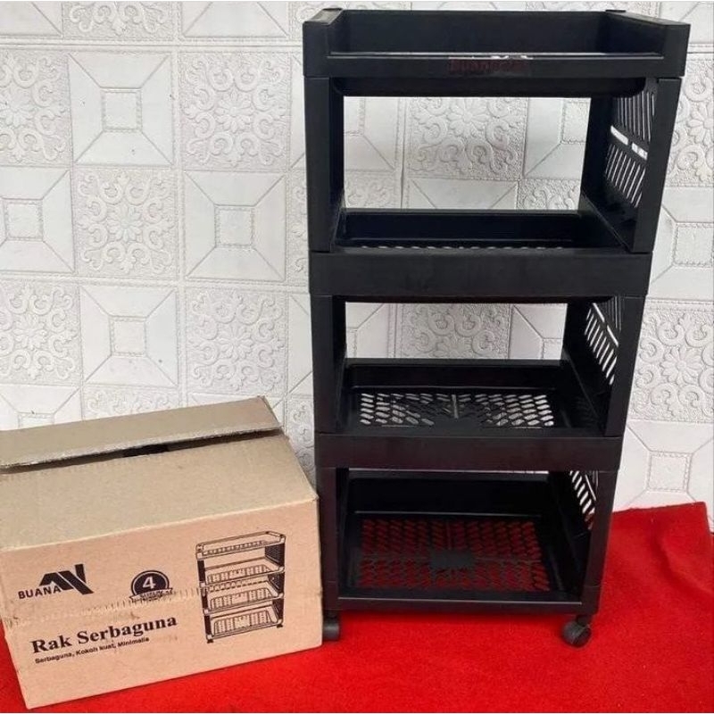 Jual Rak Yoyo Plastik Susun 4 Beroda | Shopee Indonesia