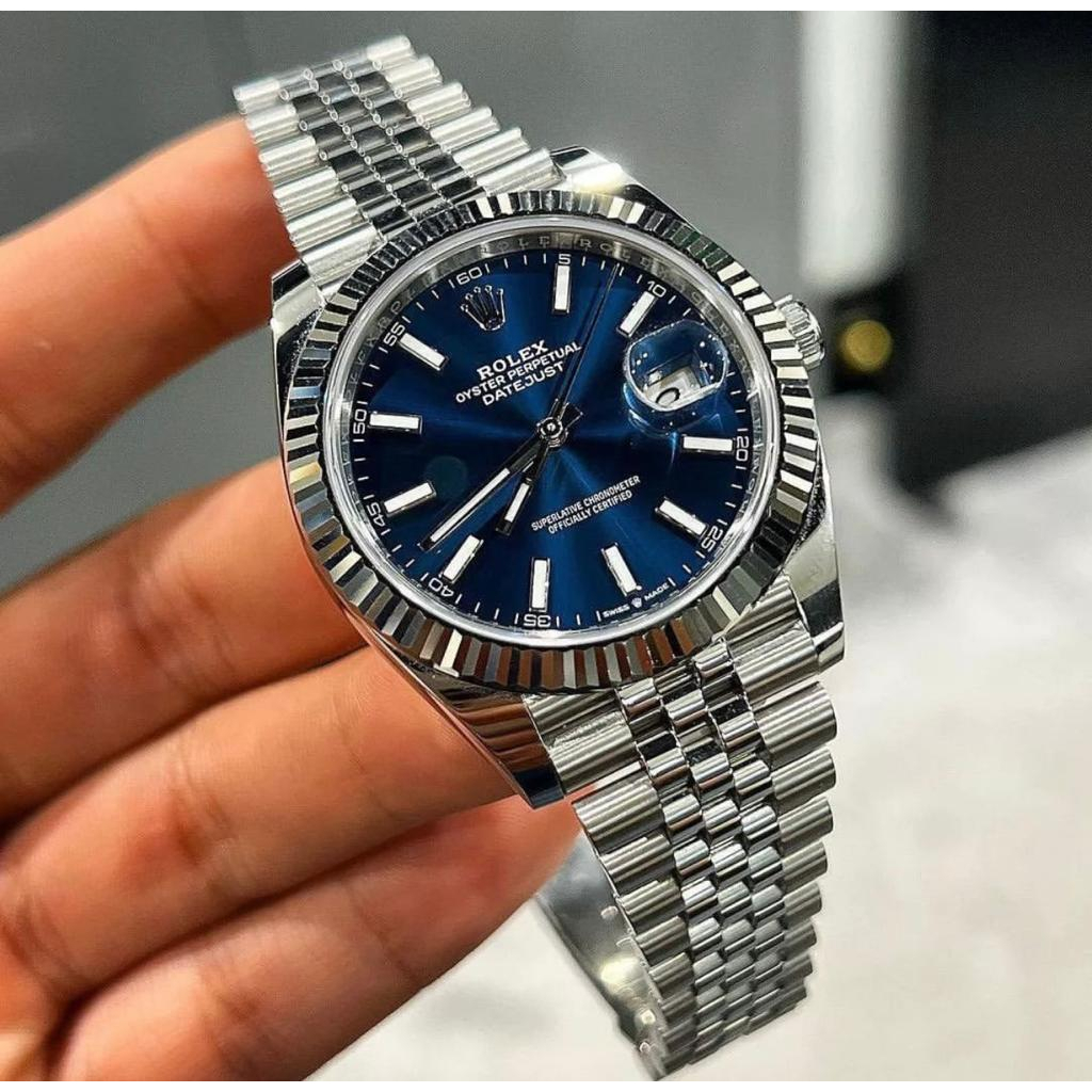 Jual Jam Rolex Datejust 41MM Caliber Swiss Dial Blue Original EWF Swiss ...