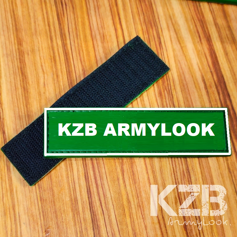 Jual Emblem Karet Nama-Patch Rubber Velcro Name 11x3 HIJAU List PUTIH ...