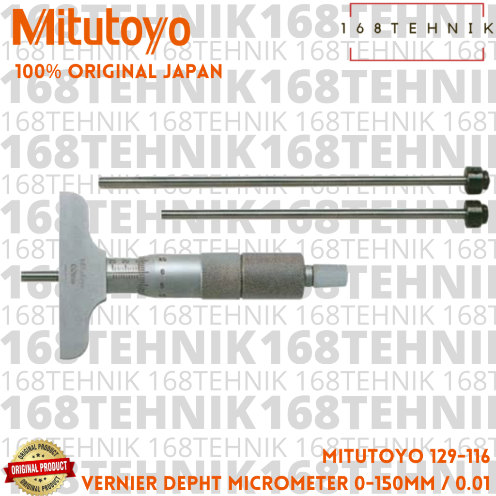 Jual MITUTOYO 129-116 / MITUTOYO VERNIER DEPHT MICROMETER 0-150MM / 0.01 | Shopee Indonesia