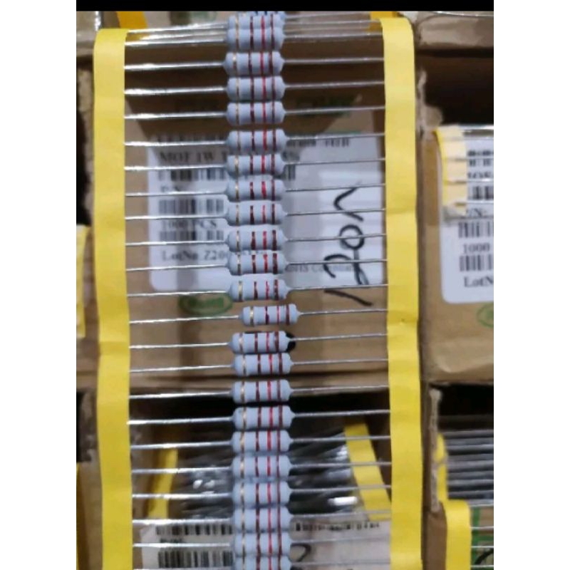 Jual Resistor 1 watt Taiwan kaki Tembaga (25pcs) | Shopee Indonesia