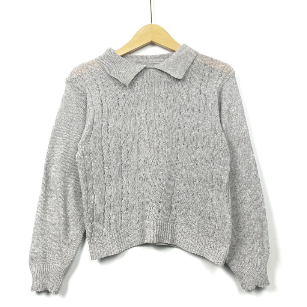 Jual Sweater crop rajut ranira outer cable sweater blouse cardigan ...