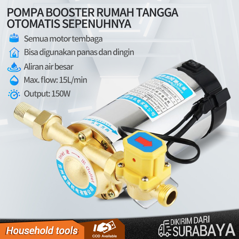 Jual 100W/150W Water Pompa Booster Otomatis Rumahan Pendorong Air ...