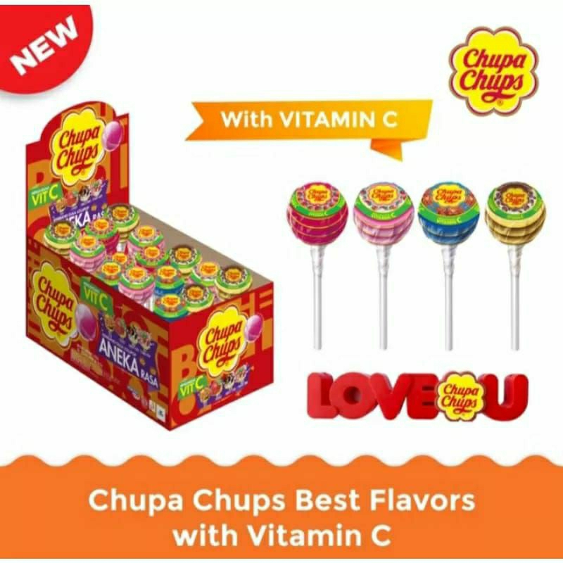 Jual Permen Chupa Chups with Vit C 1 Box 50pcs | Shopee Indonesia