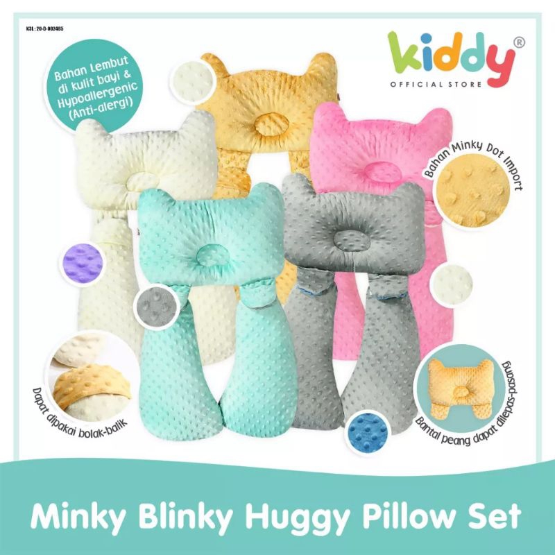 Jual [S] (ORIGINAL) KIDDY Minky Blinky Huggy Pillow Set 26054 40 x 70 ...