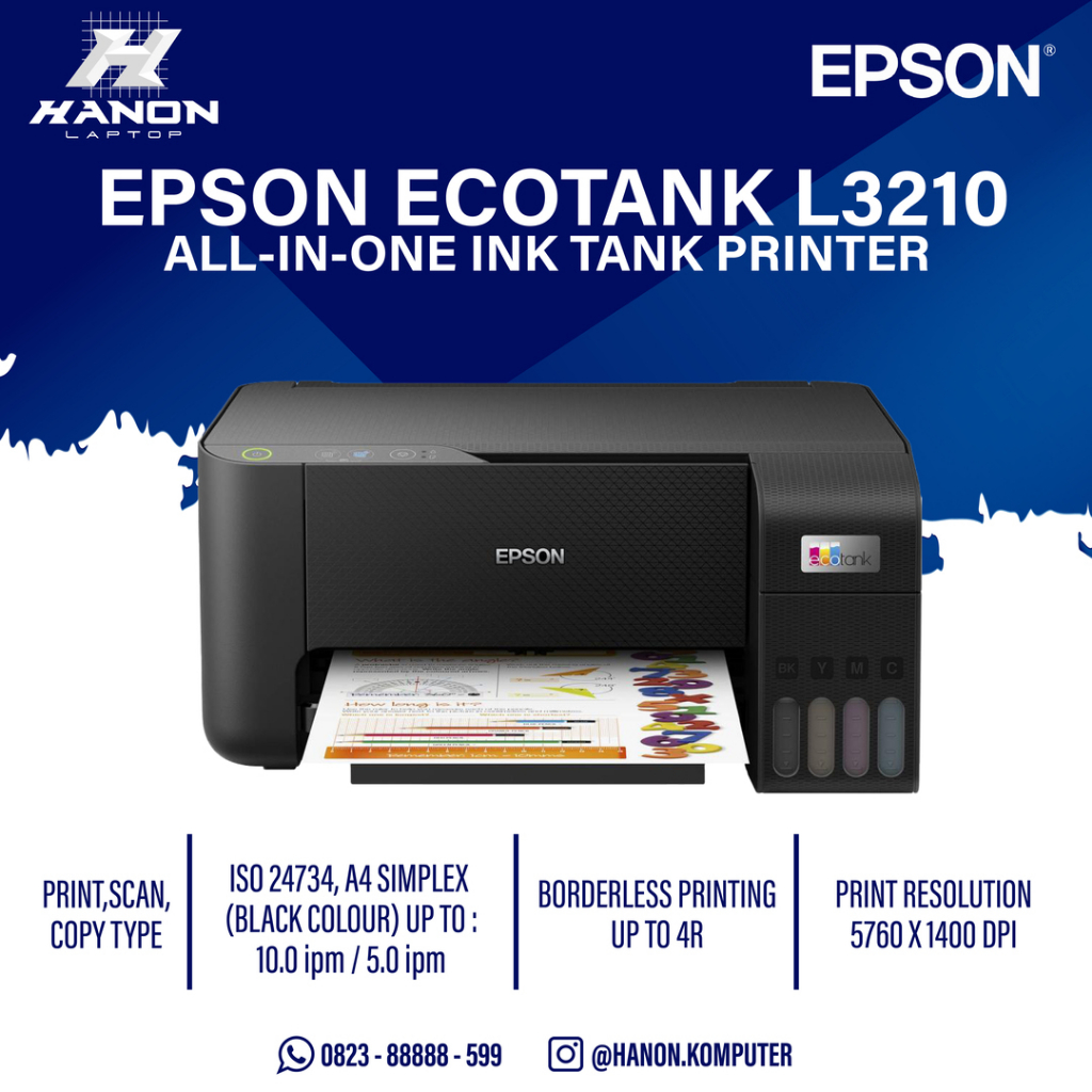 Jual Printer Epson EcoTank L3210 A4 All-in-One Ink Tank - Scan Copy | Shopee Indonesia