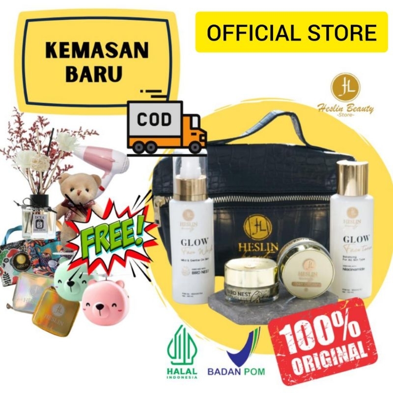 Jual (PROMO) Heslin Beauty Skincare (Free Pouch) | Shopee Indonesia