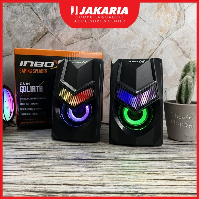 Jual Speaker Gaming RGB Super Bass Inbox Speaker USB 2.0 GS-01 Goliath ...