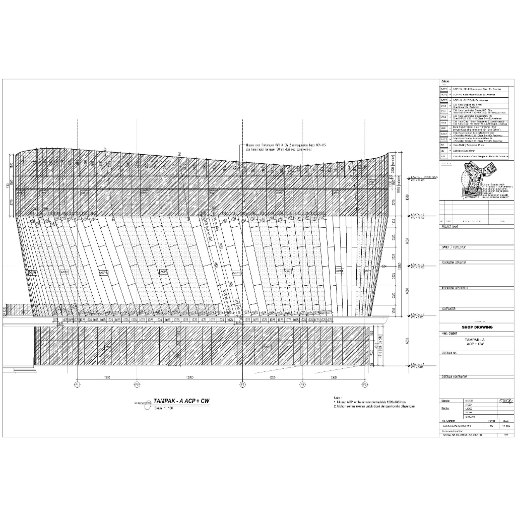 Jual Gambar Kerja (Shop drawing), As-Built Drawing 2D ACP (Aluminium ...
