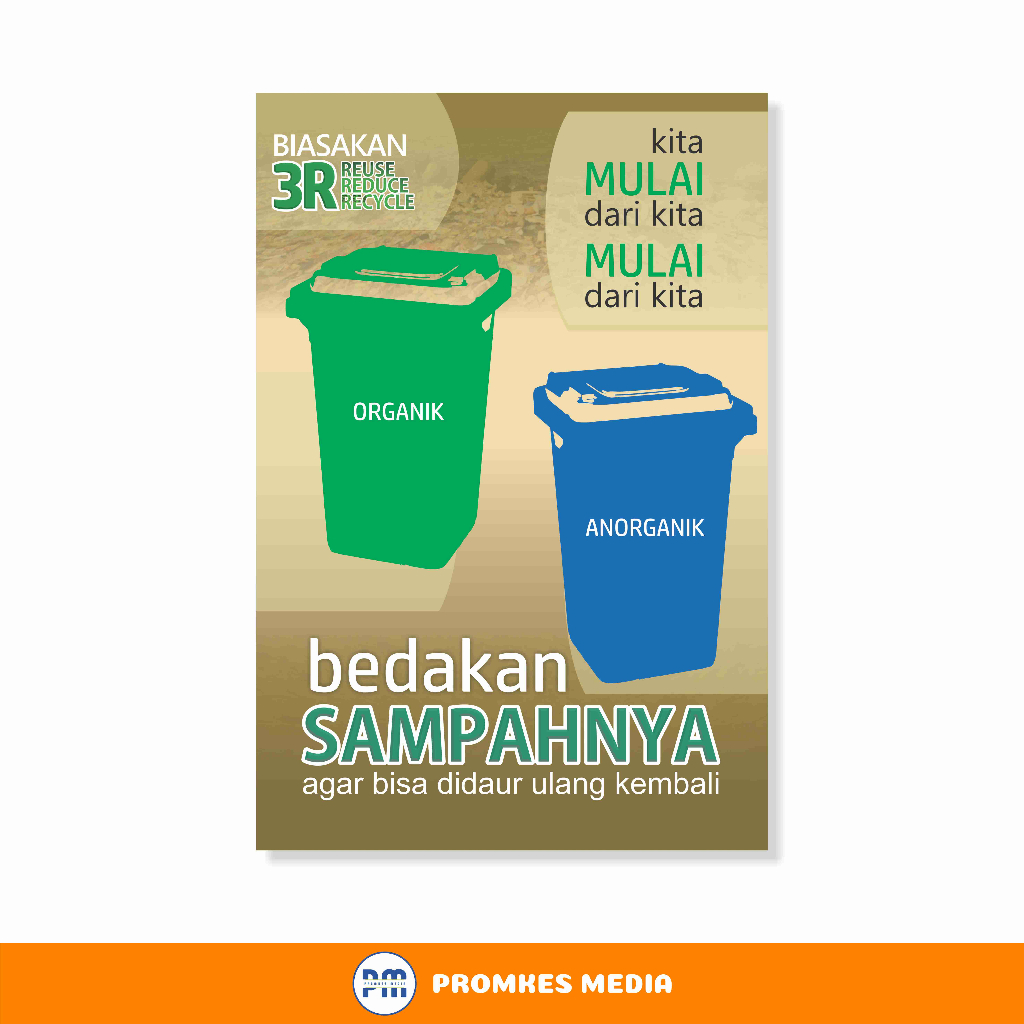 Jual Poster, Poster Pengelolaan Sampah, Bedakan Sampahnya, Pilah Sampah ...