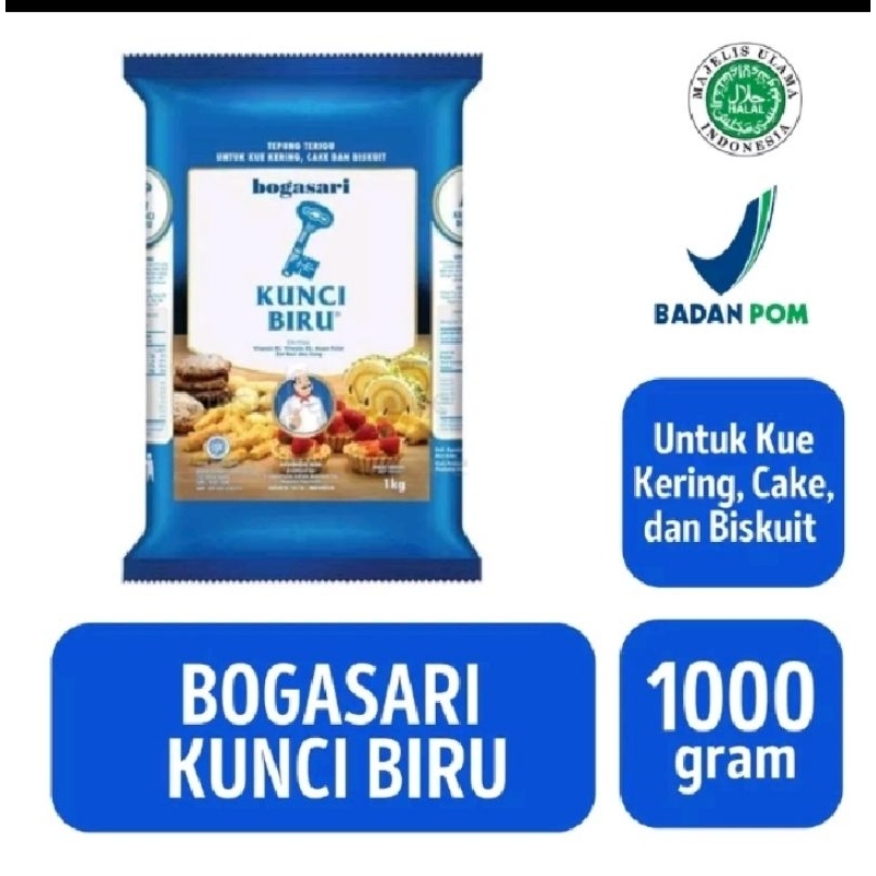 Jual Bogasari kunci biru 1000 gr | Shopee Indonesia