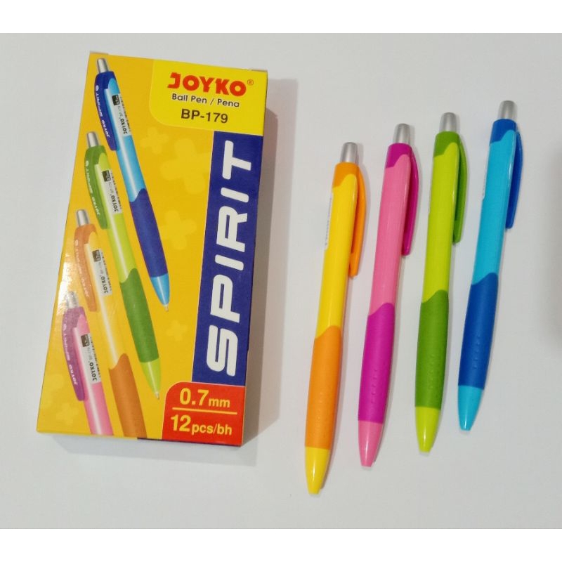 Jual Pulpen Joyko Spirit 0,7mm BP-179, Isi 12 Pcs | Shopee Indonesia
