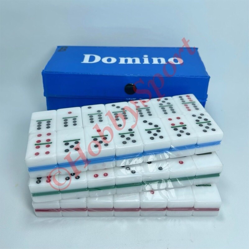 Jual domino batu akrilik tipis + tas / dam batu / balok dam / mahjong ...