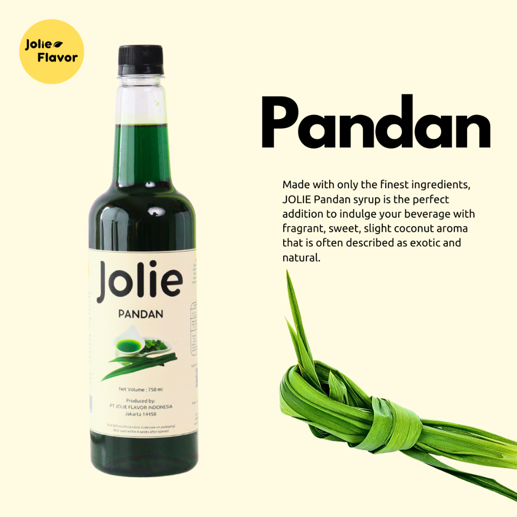 Jual Jolie Pandan Syrup / Sirup Pandan 750 ml | Shopee Indonesia