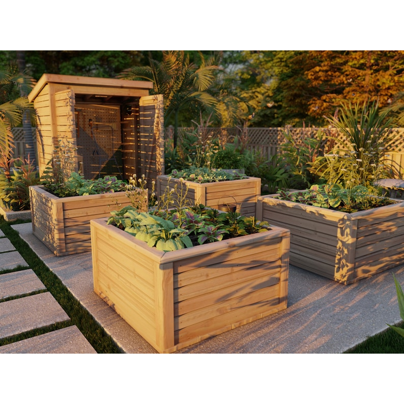 Jual EcoGarden Planter Box Kayu Serbaguna,planter box kayu tanaman ...