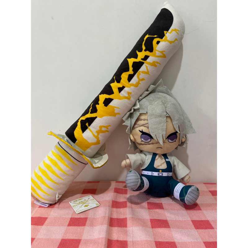 Jual Demon Slayer Zenitsu Katana & Sanemi Boneka Kimetsu no Yaiba Plush ...