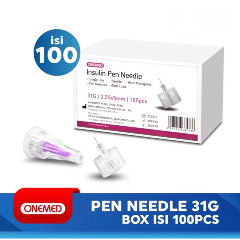 Jual Onemed Pen Needle Insuline 31 G 5mm isi 100pcs | Shopee Indonesia