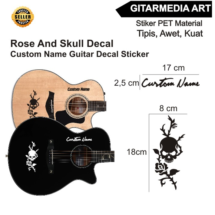 Jual Sticker stiker Decal Body gitar custom keren limited | Shopee ...