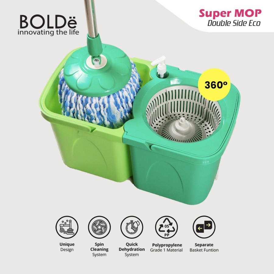 Jual BOLDe Super Mop Double Side Eco (Alat Pel Otomatis) | Shopee Indonesia