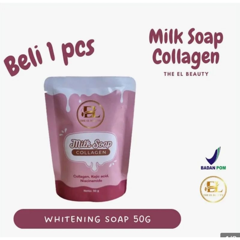 Jual SABUN THE EL BEAUTY SABUN COLLAGEN MILKSOAP COLLAGEN KOJIC ACID ...