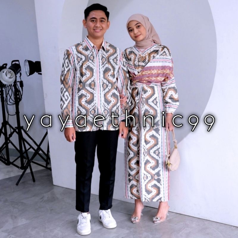 Jual [READY STOCK] Set couple ethnic tenun, baju tenun troso, kemeja ...