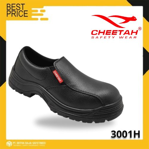 Jual SEPATU SAFETY CHEETAH SAFETY SHOES 3001H SEPATU SAFETY KULIT HITAM ...