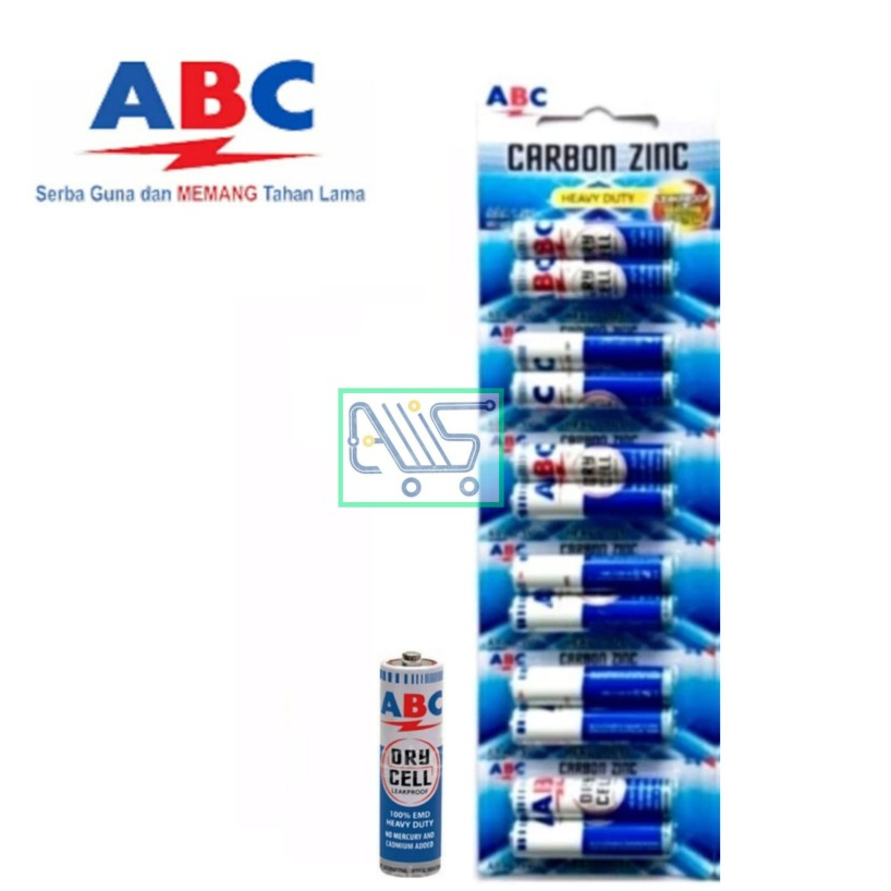 Jual Battery ABC Dry Cell AAA A3 R03 1.5V Biru | Shopee Indonesia