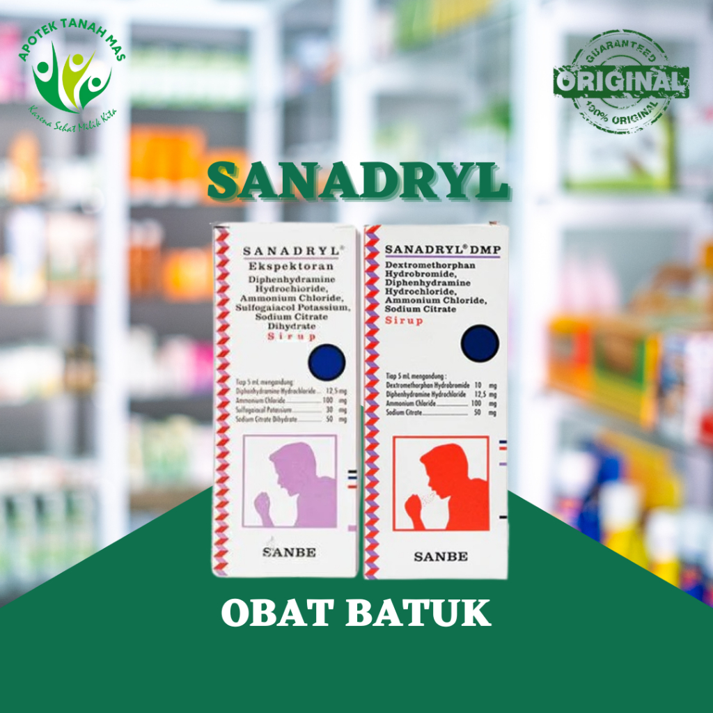 Jual Sanadryl Syrup Obat Batuk Sirup untuk Berdahak Kering dan Gatal ...