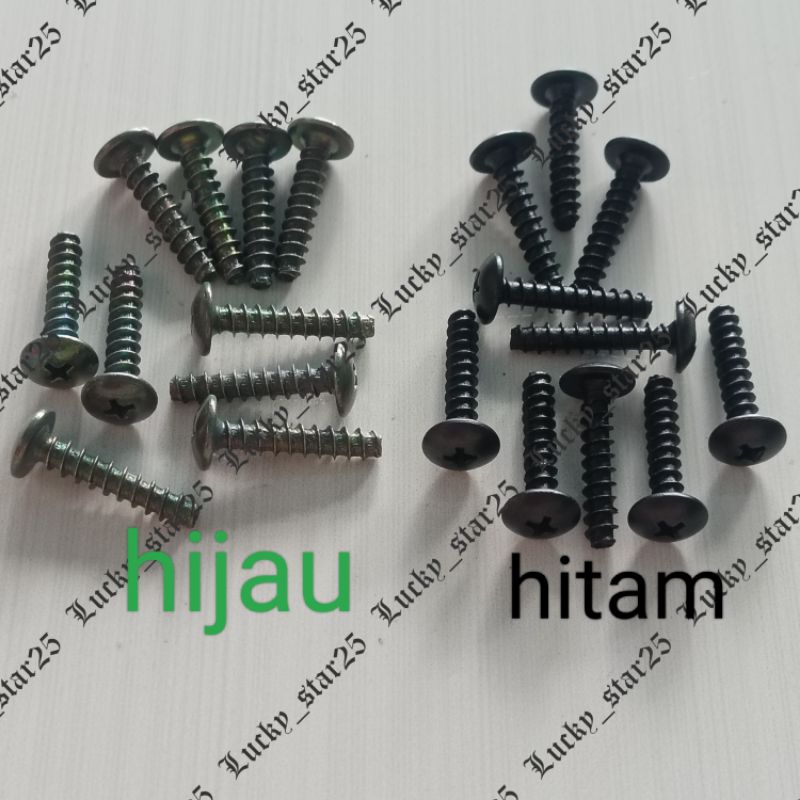 Jual Baut Ulir 5x25 Body Box Filter @10 Pcs Warna Hijau Dan Hitam ...