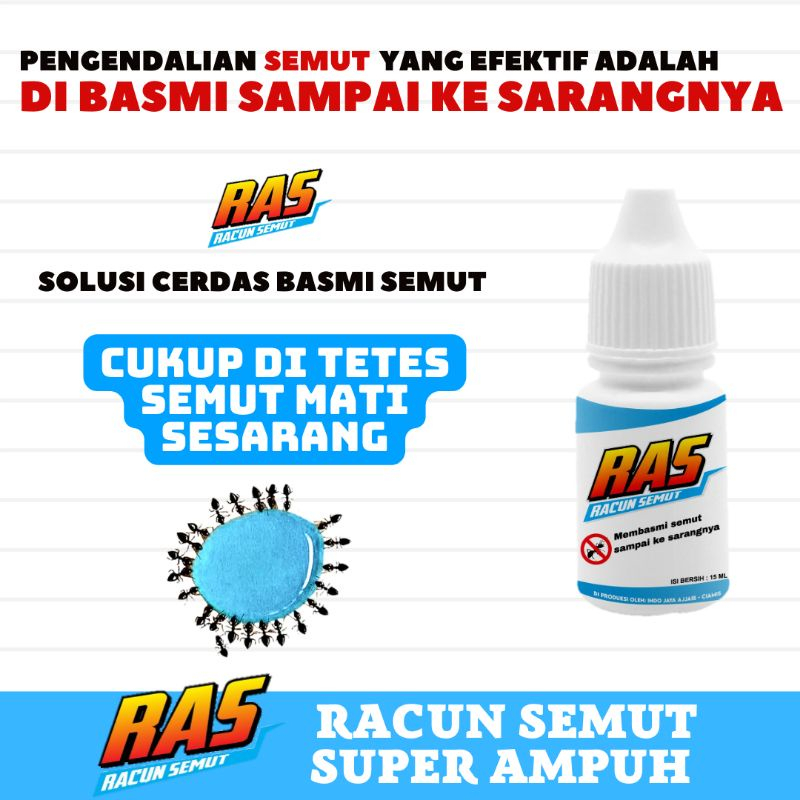 Jual Racun Pembasmi Semut Super Ampuh RAS Obat Racun Anti Semut ...
