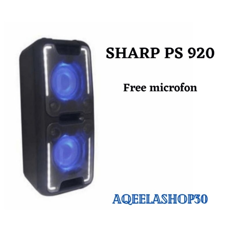 Jual SPEAKER AKTIF SHARP PORTABLE PS 920 PARTY SPEAKER FREE MICROFON ...
